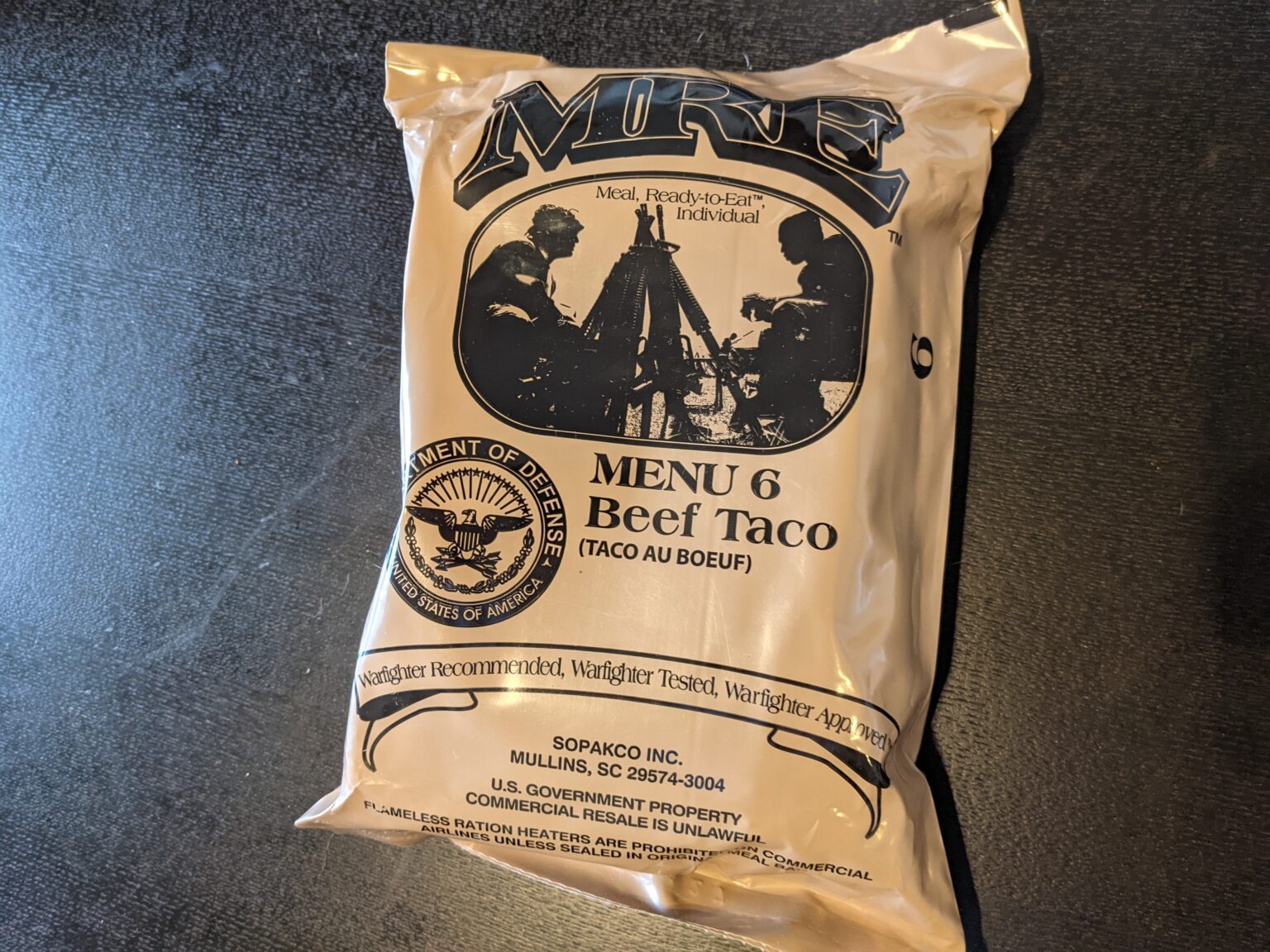 【米軍MREレビュー】2014年製メニューNo.6 Beef Tacoを実食した感想！ - MRE.JP
