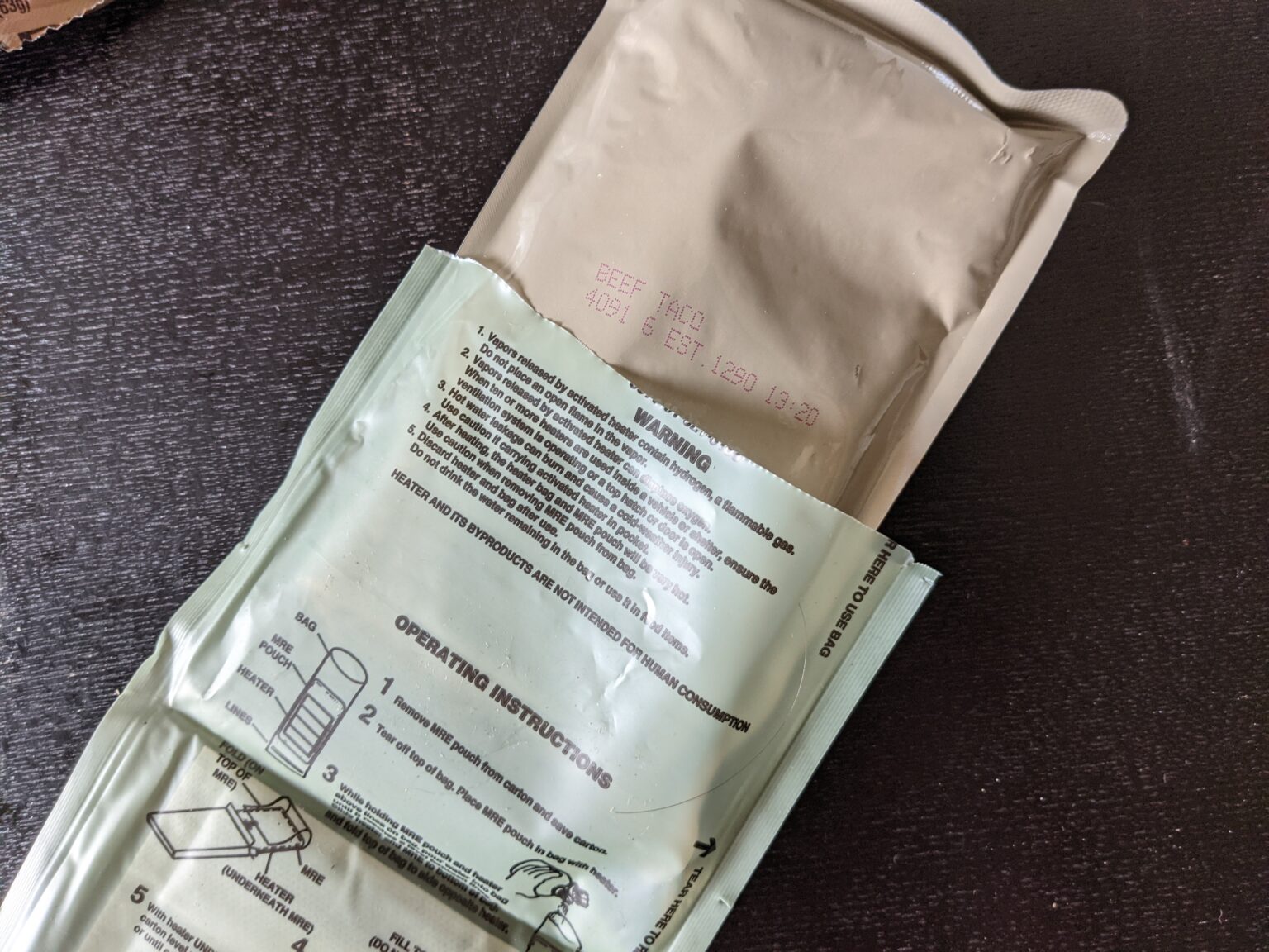【米軍MREレビュー】2014年製メニューNo.6 Beef Tacoを実食した感想！ - MRE.JP