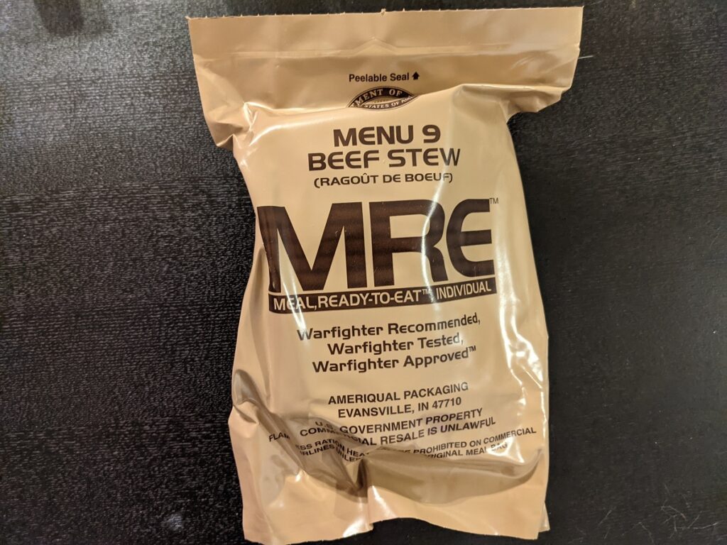 【米軍MREレーション】2015年製No.9「Beef Stew」実食レビュー。MRE最古のメニューです - MRE.JP