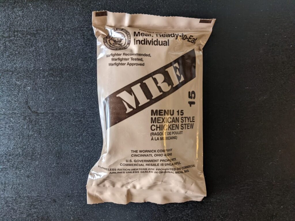 【米軍MREレーション】2017年製No.15「メキシカンスタイルチキンシチュー」実食レビュー！ - MRE.JP