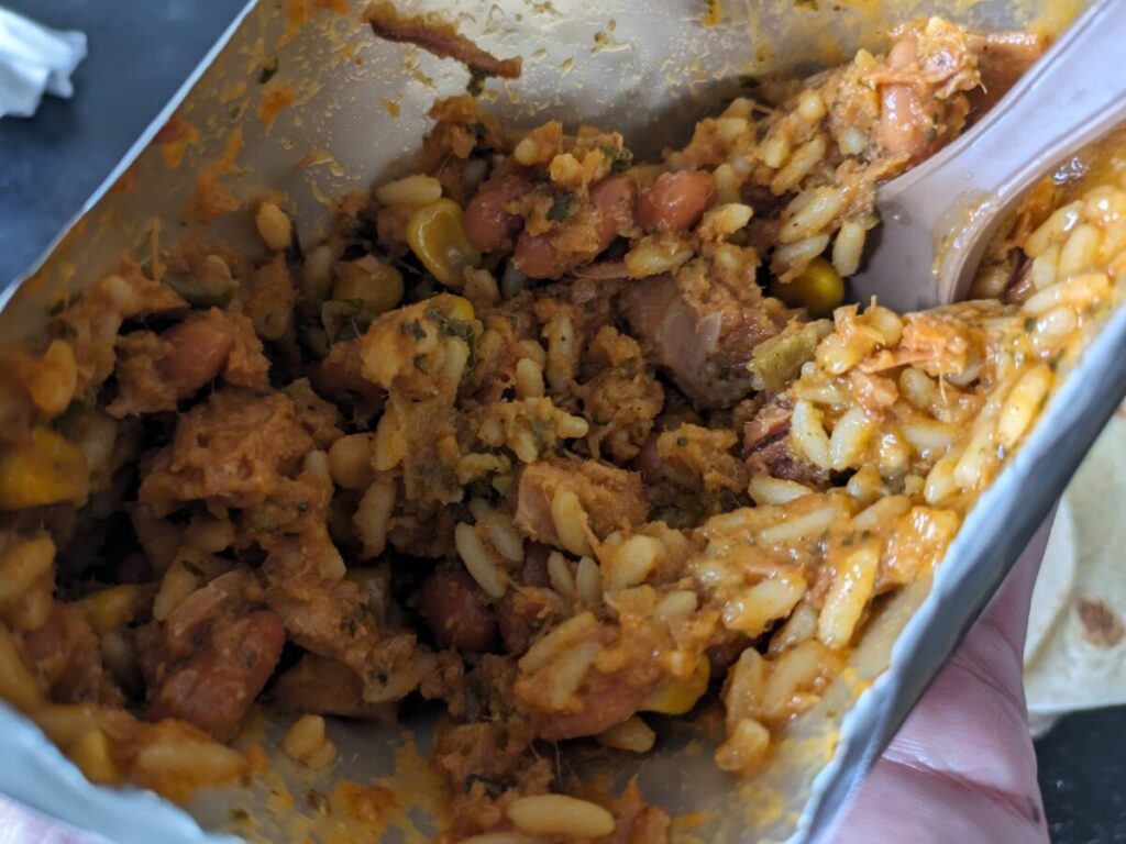 【写真のみ】2019年製米軍MREメニューNo.16「CHICKEN BURRITO BOWL」（SOPAKCO社） - MRE.JP