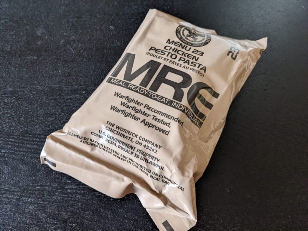 【写真のみ】2017年製米軍MREメニューNo.23「CHICKEN PESTO PASTA」 - MRE.JP